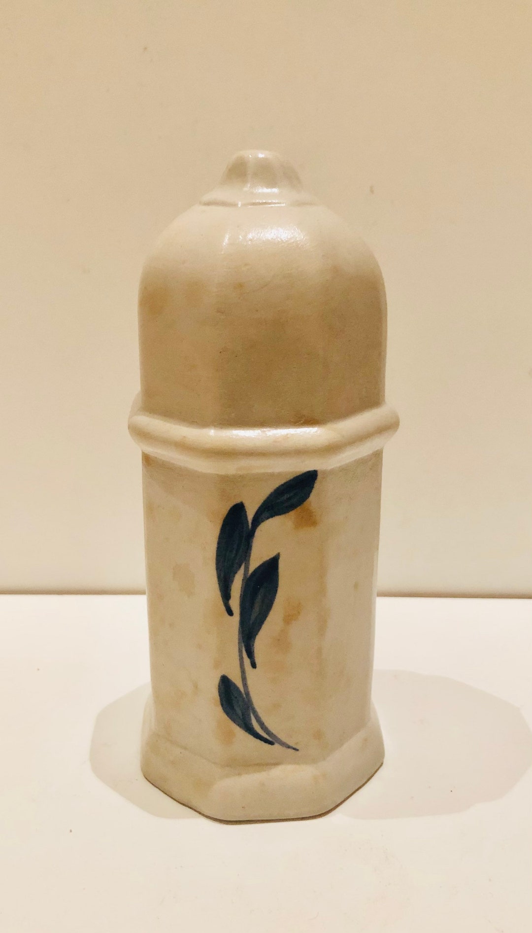 Vintage Ceramic Sugar Shaker Williamsburg Pottery Salt Glaze Stoneware ...