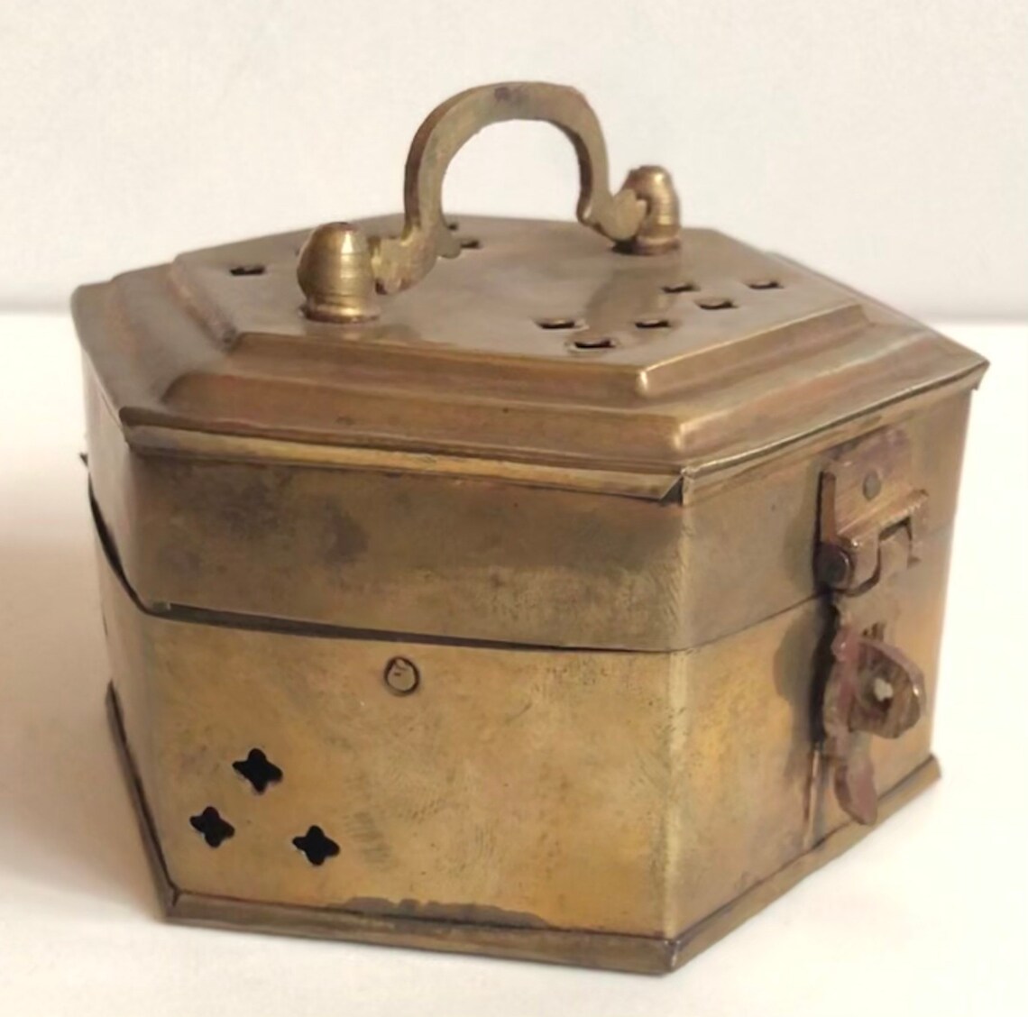 Vintage Brass Cricket Box Made in India Hinged Incense - Etsy