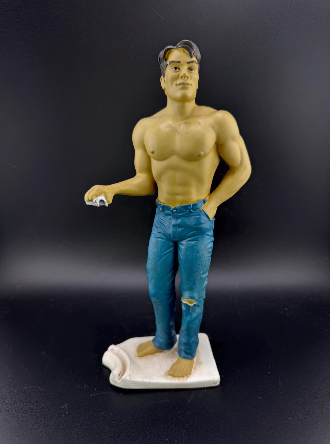 Vintage Ganz Bottoms up Hunk Hunky Man Beer Can Holder R Demars for ...