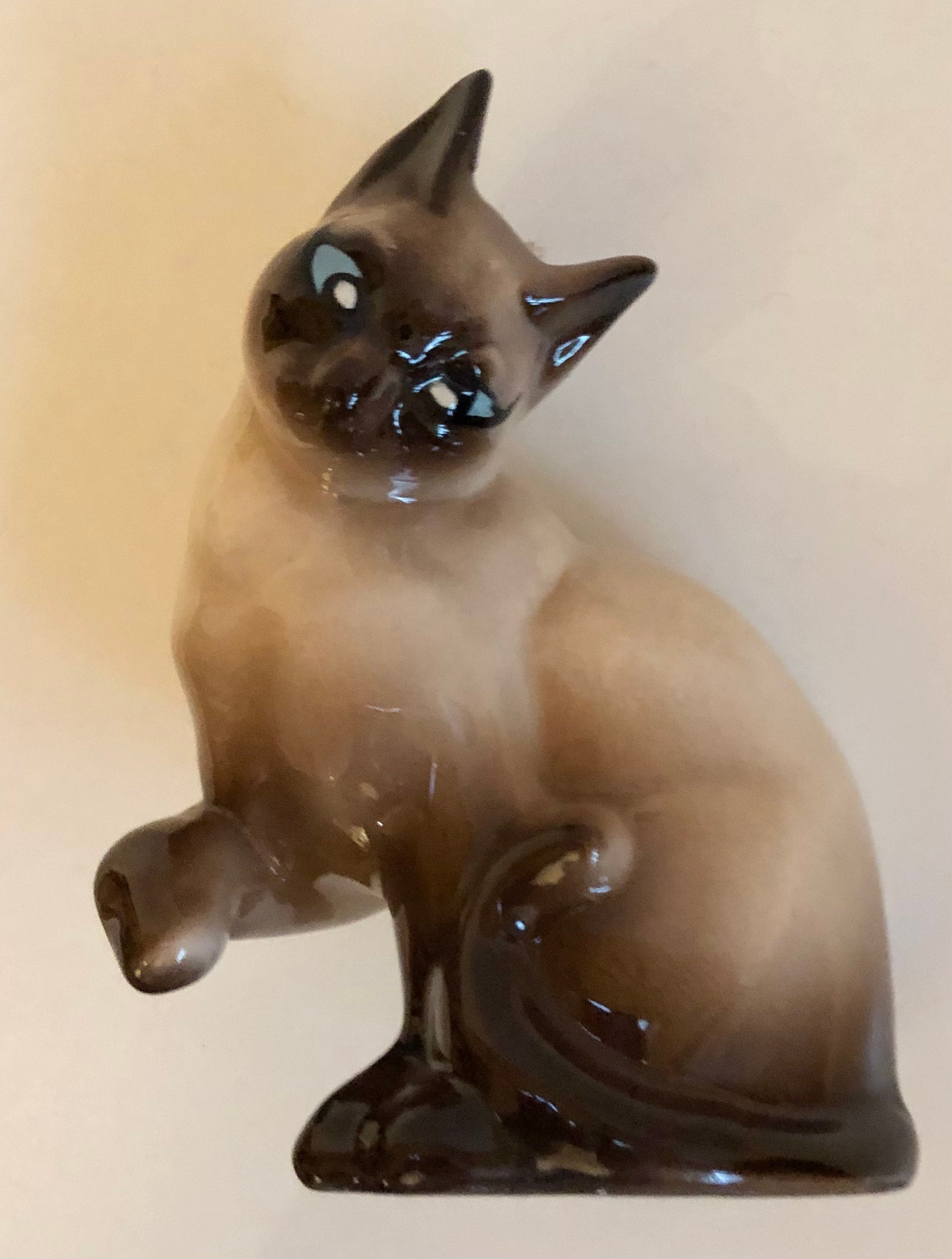 Siamese Porcelain Cats Buff with brown Tips Off Gift Craft circa 50s ...