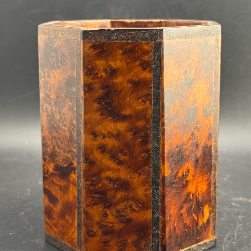 Mid Century Burl Wood Vase - Etsy