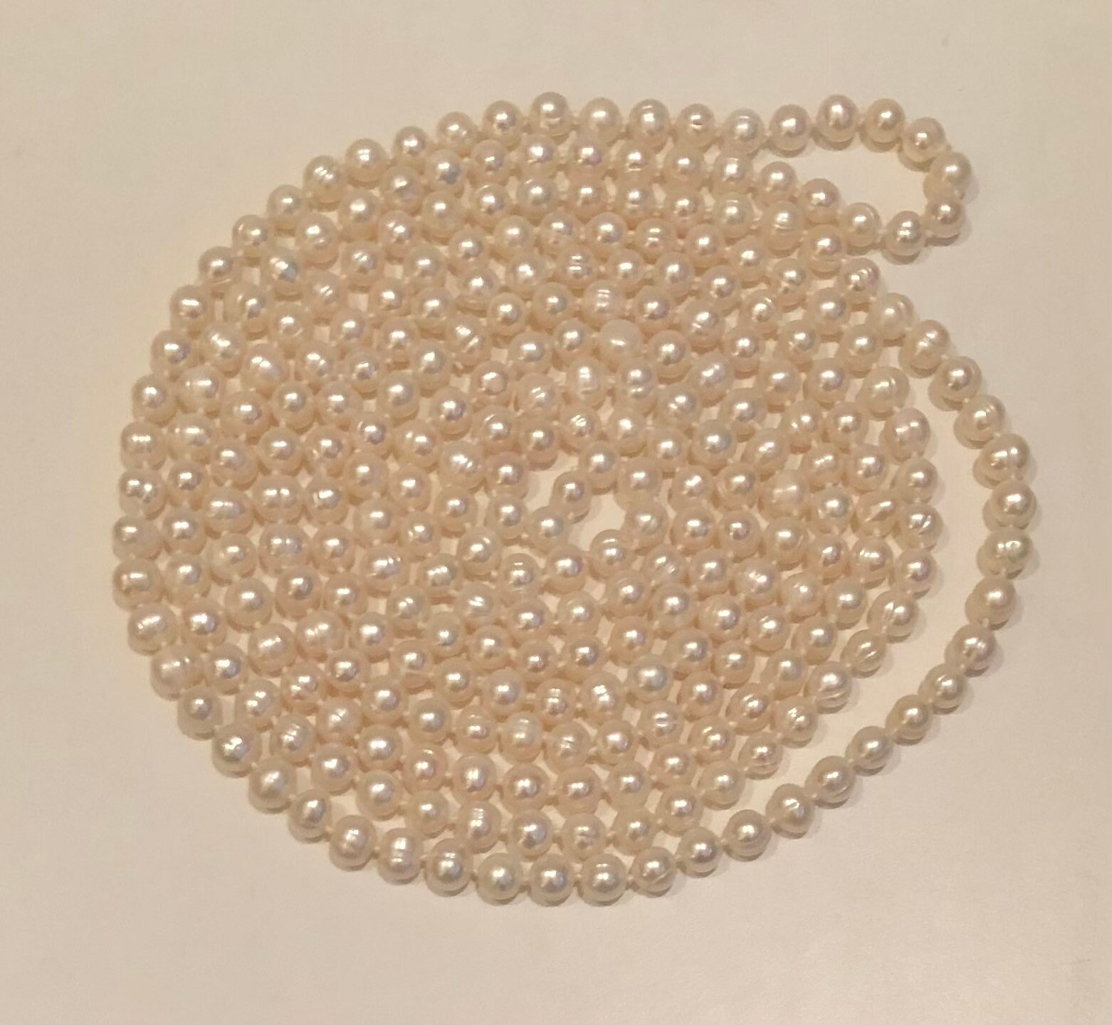 Elegant Super Long Baroque Pearl Necklace Freshwater Pearls Double ...
