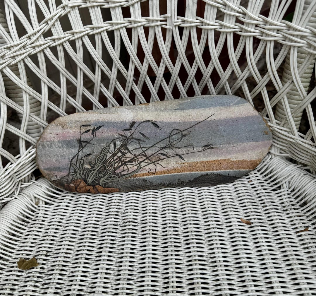 Vintage Alan Steinberg Ceramic Slab Wall Plaque Artist Signed Cattails ...