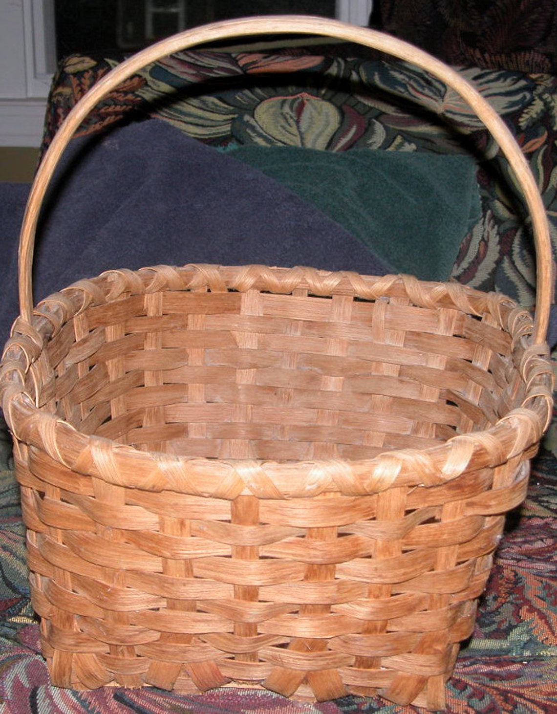 Large Handwoven Primitive Basket Antique Apple Basket Farm | Etsy