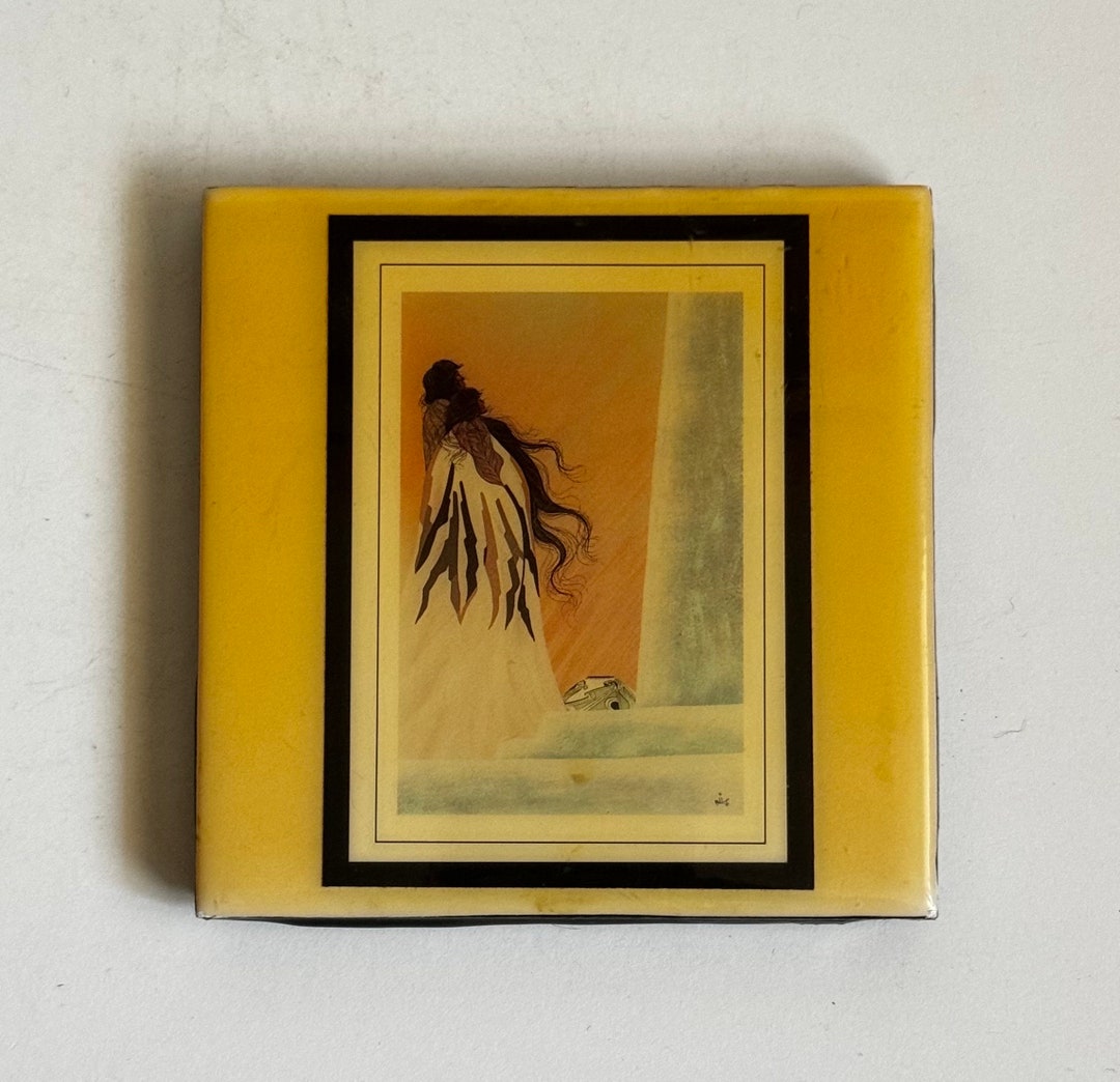 Small Vintage William Bill Rabbit Native American Wall Art Tile ...