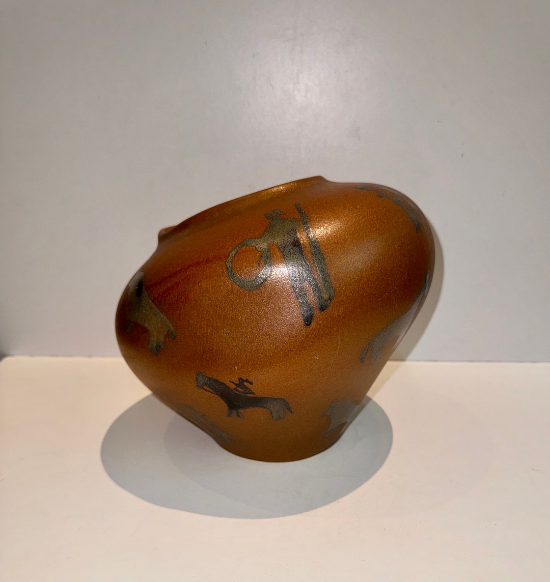 Large Vintage Haeger Pottery Asymmetrical Pot Flower Vase Southwest ...