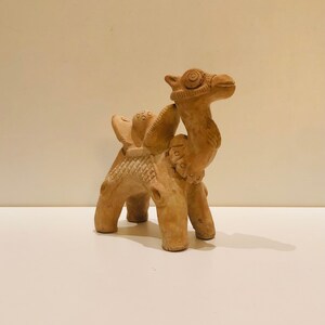 Vintage Handmade Terracotta Clay Camel Statue Egyptian or Moroccan ...