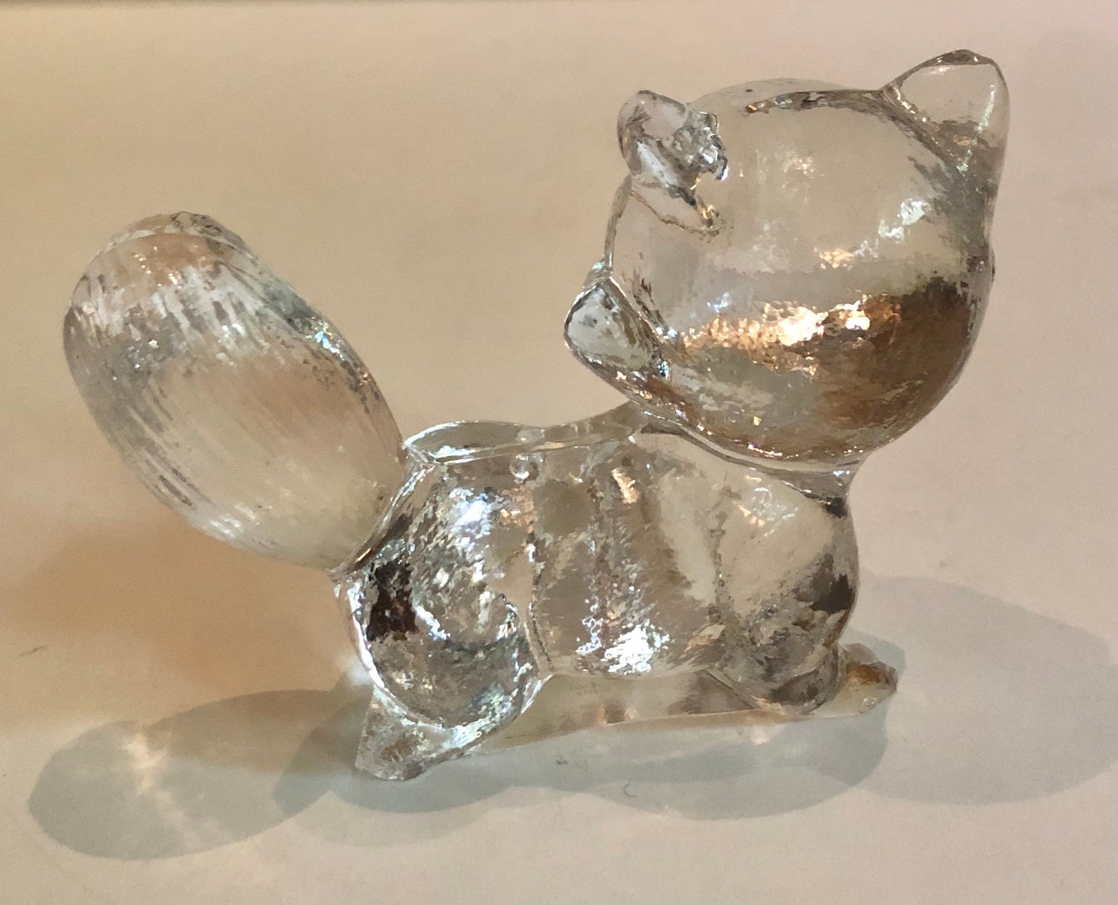 1980 Vintage Goebel Glass Fox or Cat Paperweight Figurine as Is - Etsy