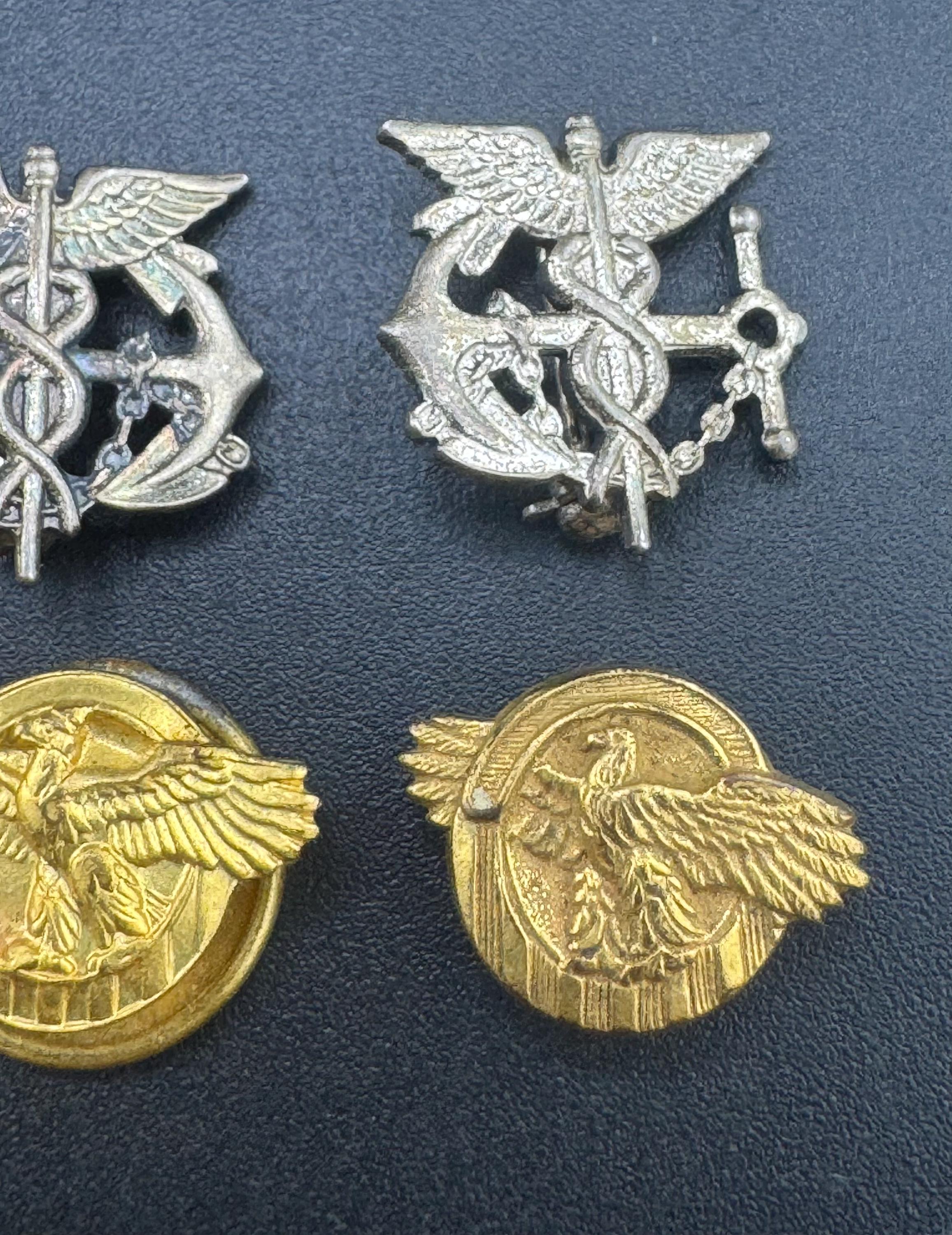 WWII US Military Pins 3 Navy Medical Corps Doctor Nurse Pin Health ...