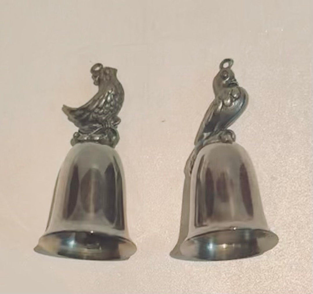 Vintage 1977 Reed & Barton Miniature Christmas Bells Partridge and ...