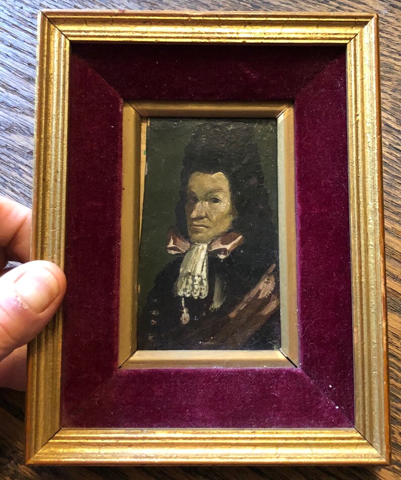 Antique European Miniature Portrait Paintings Mid 1700s Oil on - Etsy