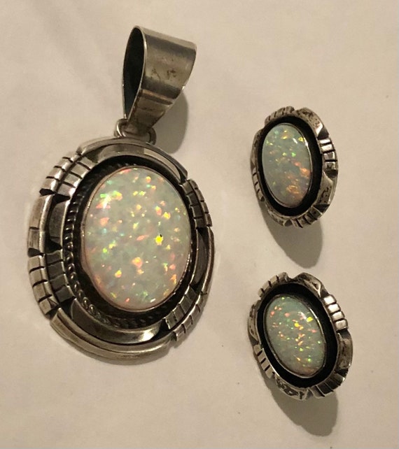 Vintage Navajo Artist PA Smith Opal Pendant Navajo Artist | Etsy