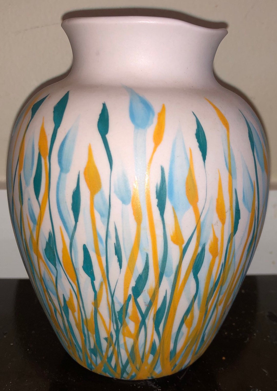 Vintage American Art Pottery Artist Signed Bulb Vase 6 Inches Tall ...