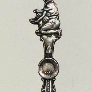 Miniature Vintage Sterling Silver Alaska Spoon Gold Miner Panning for ...