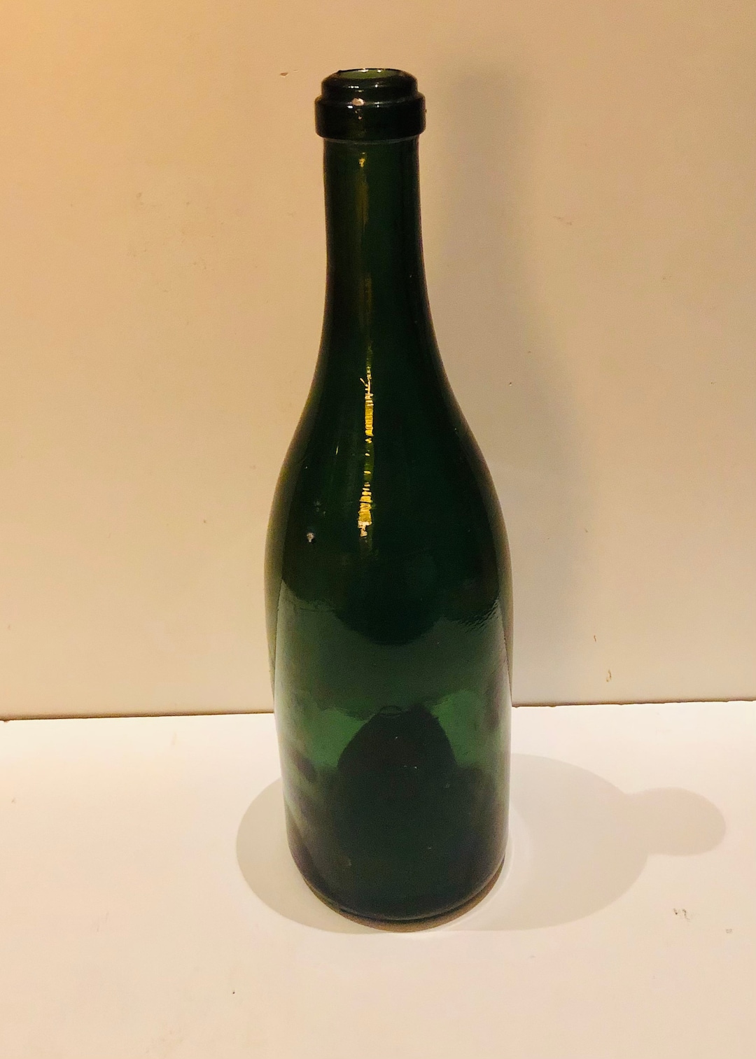 Antique Dark Green Victorian Wine Bottle Ca 1870s Hand Applied Lip ...