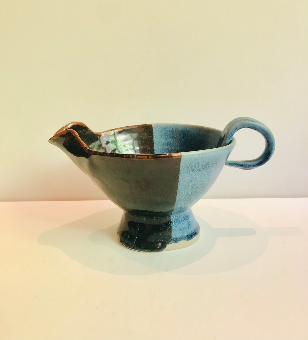 Fabulous Vintage Studio Pottery Batter Pitcher Gravy Boat Pinched Spout ...
