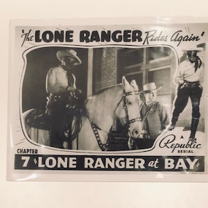 1950s the Lone Ranger Rides Again B&W Photo Chapter 7 Lone Ranger at ...