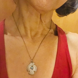 Vintage UITA 10 Hallmark Thunderbird Turquoise Pendant Necklace Native ...
