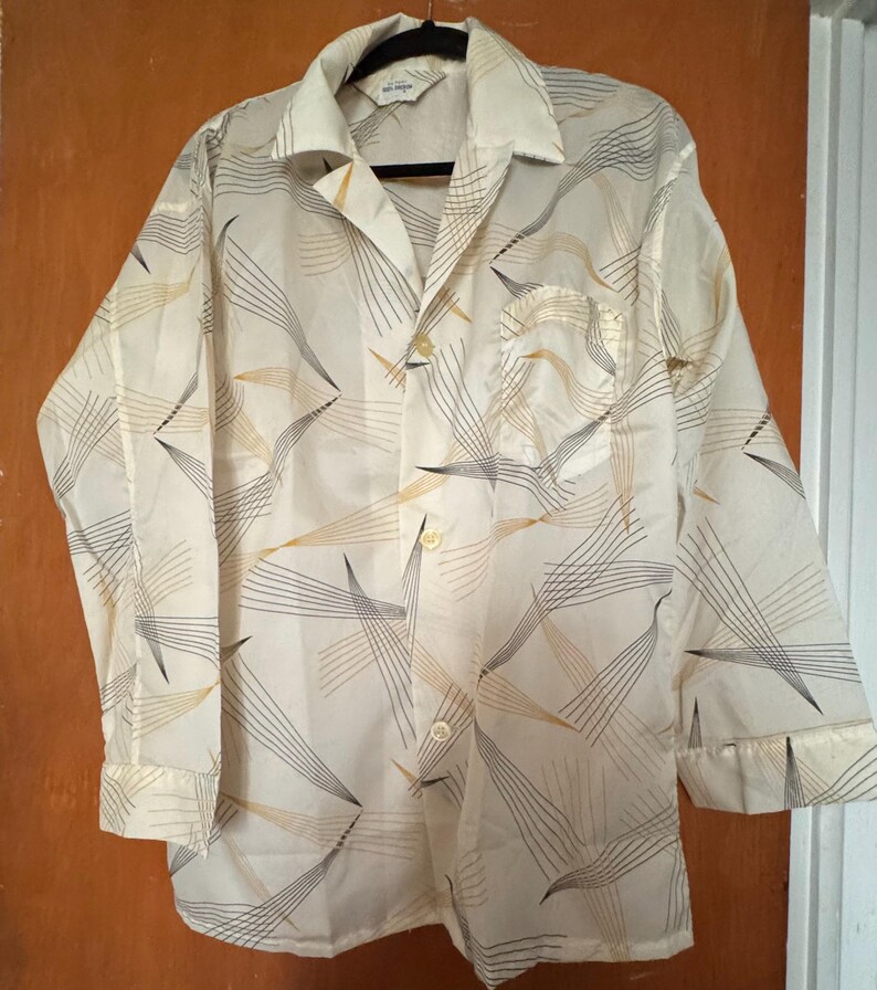 Vintage Mid Century Modern Pajama Set MCM Geometric Loungewear Unisex ...