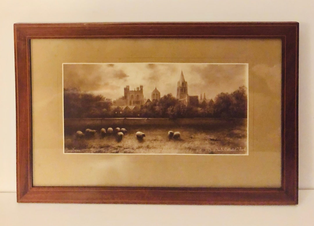 Antique Victorian Elmer Keene Lithograph Cathedral Pastoral - Etsy New ...