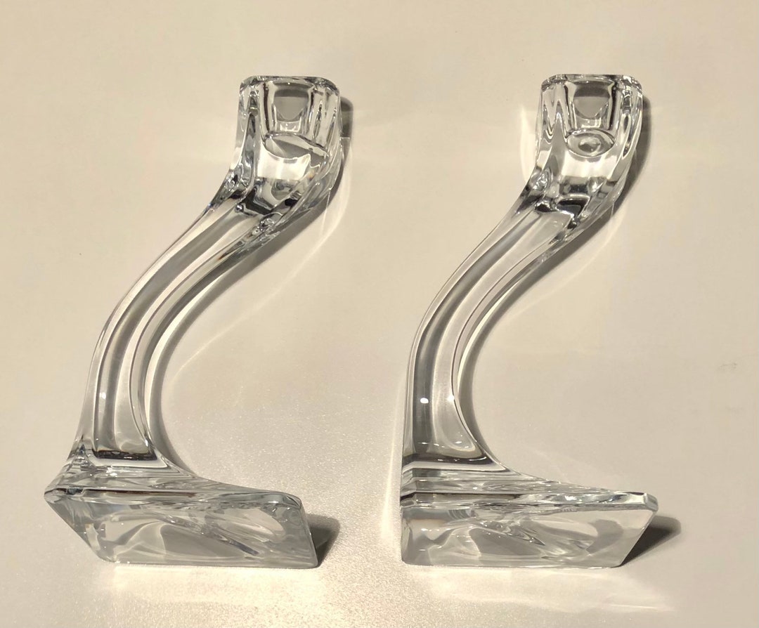 VTG MCM Claus Joseph Riedel Austrian Crystal Modernist Candle Stick ...