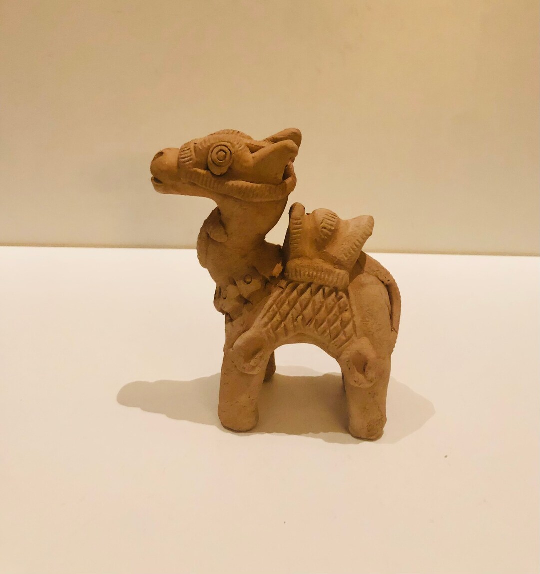 Vintage Handmade Terracotta Clay Camel Statue Egyptian or Moroccan ...