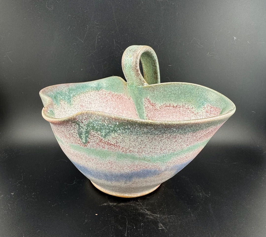 1991 Bob Armfield Oakland Pottery Batter Pitcher Pinched Spout Ramseur ...