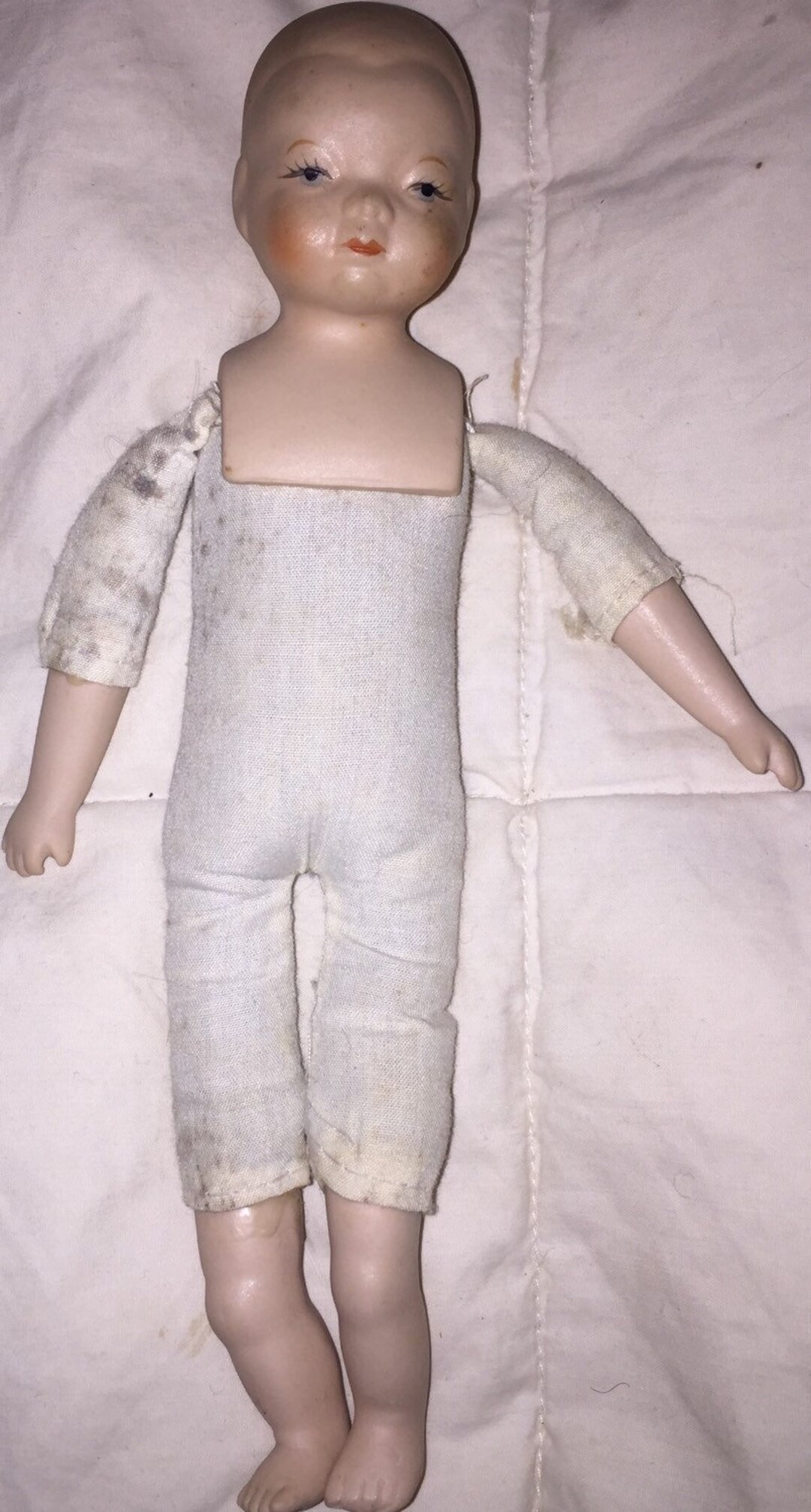 Vintage Happyland 82 Bye-lo Doll Clone Doll Victorian Revival Bisque ...