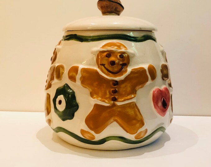 1957 Los Angeles Potteries Cookie Jar Happy Gingerbread Man Ginger ...