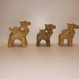 Vintage Handmade Terracotta Clay Camel Statue Egyptian or Moroccan ...