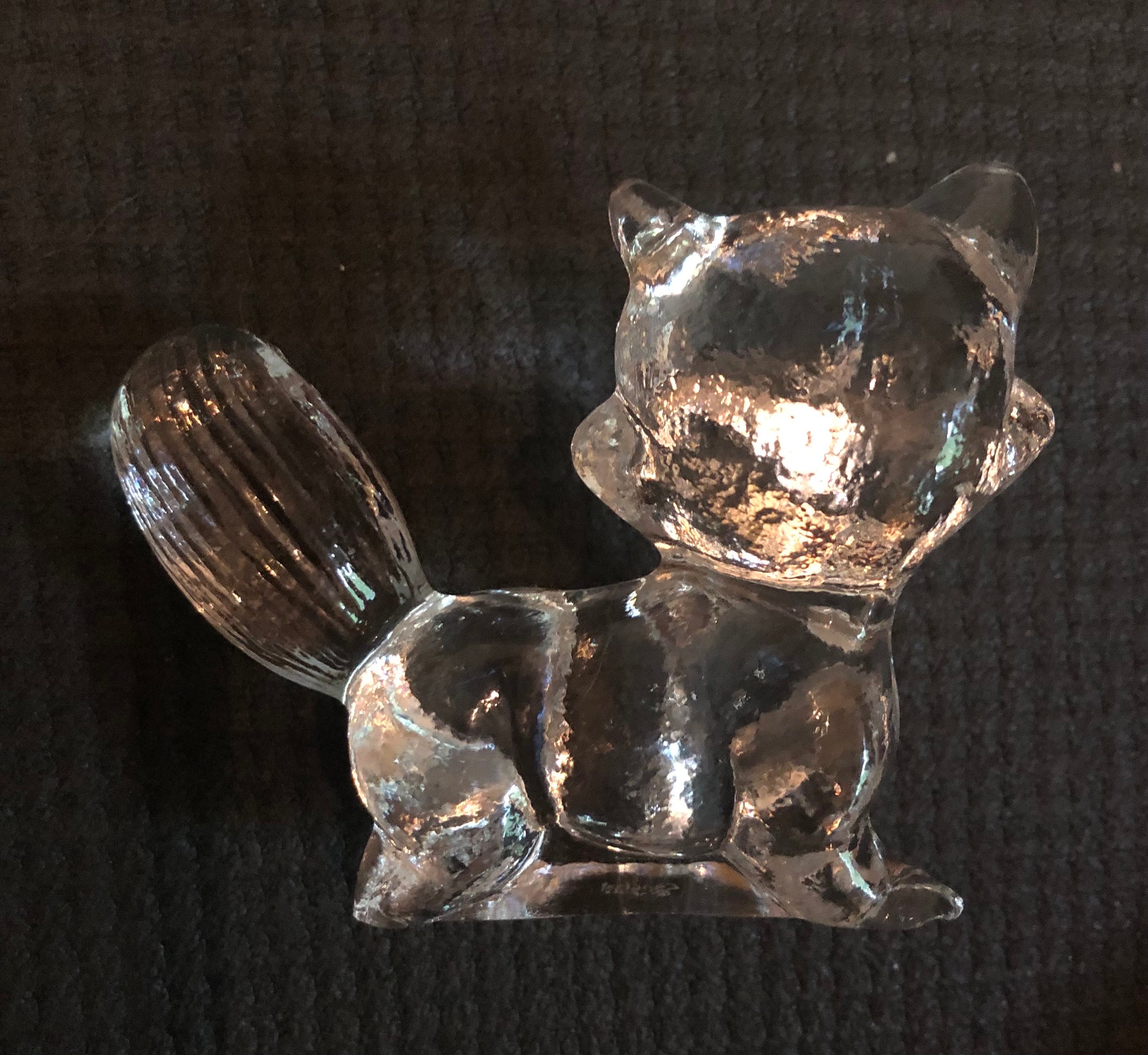 1980 Vintage Goebel Glass Fox or Cat Paperweight Figurine as Is - Etsy