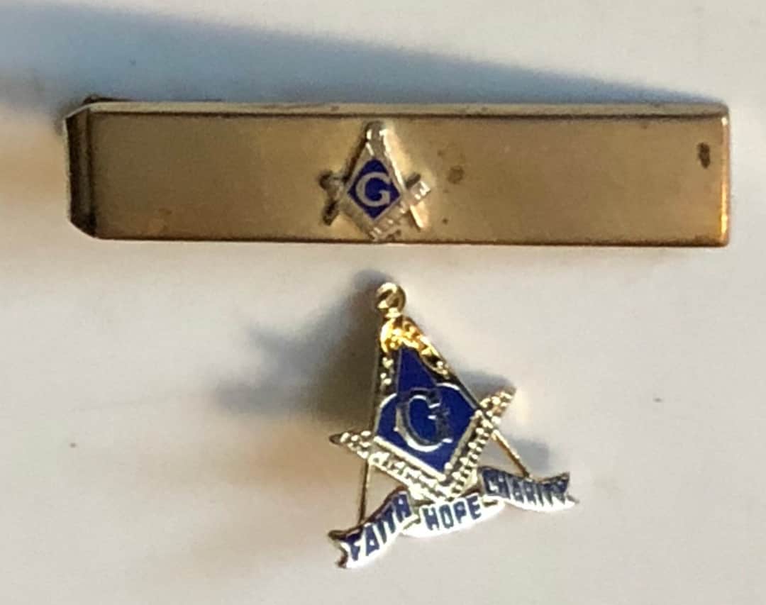 Vintage Mid Century Masonic Lapel Pin Tie Tack Anson Tie Clasps ...