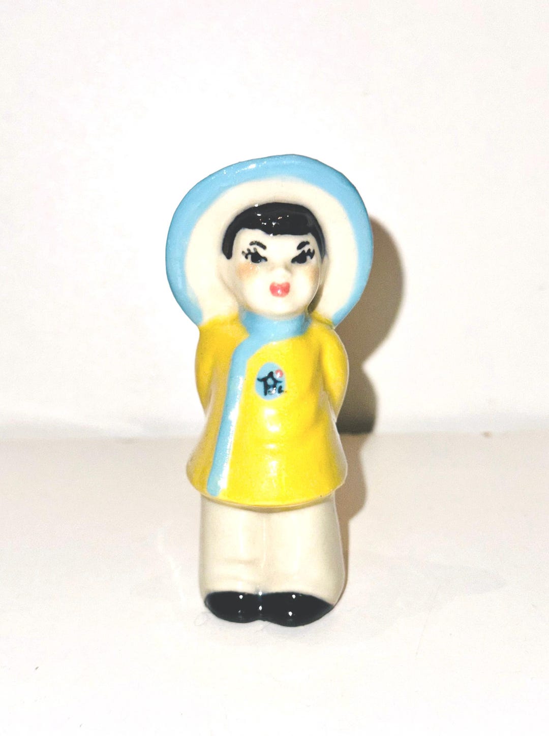 Vintage Mid Century Asian Child Figurine Chinese Boy CAS Miniature ...