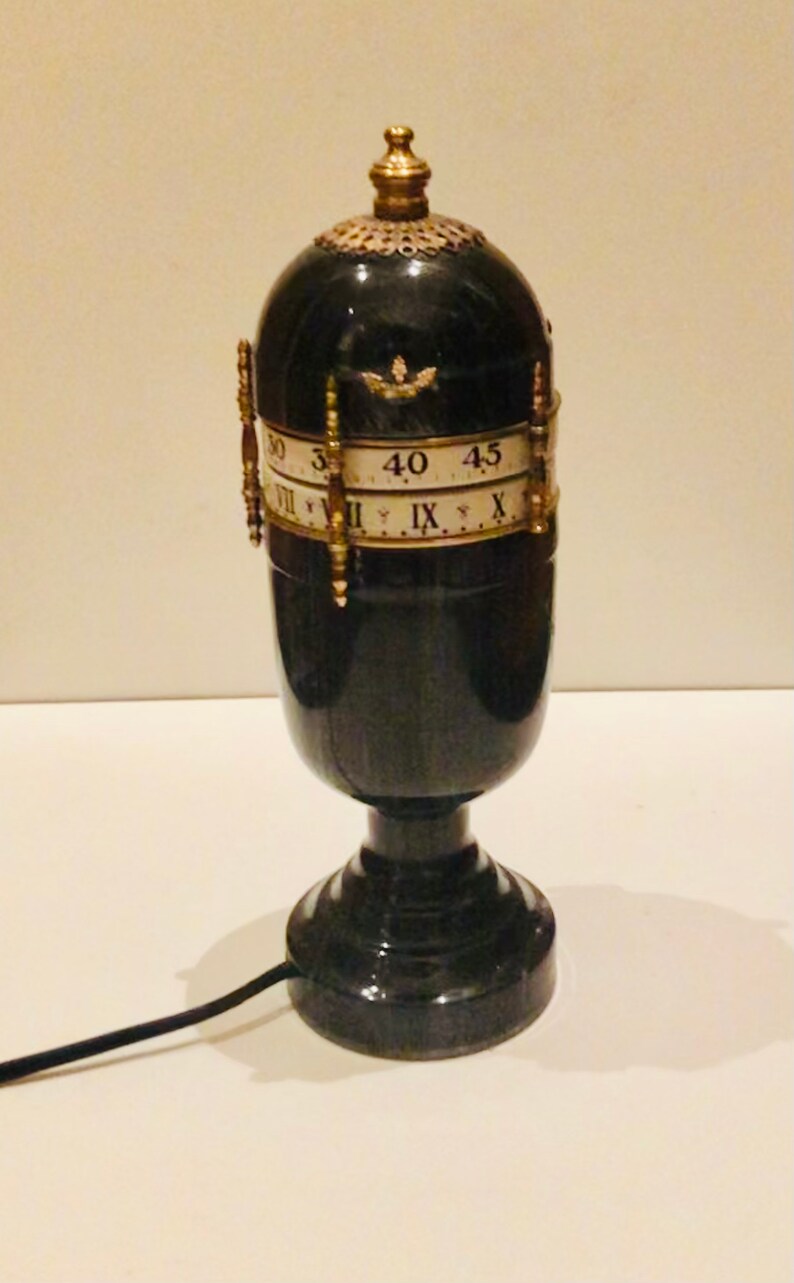 Rare Malachite French Annular Clock Enamel Dial Bronze Ormolu - Etsy