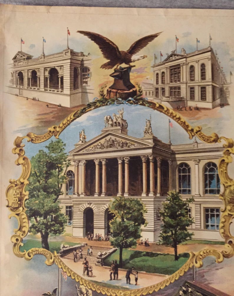 1899 Worlds Fair Exposition Souvenir World Fair Print Art - Etsy