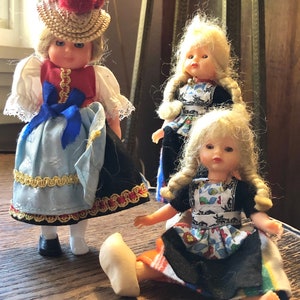 Antique Dutch Dolls for Restoration and Parts Petite Vintage European ...