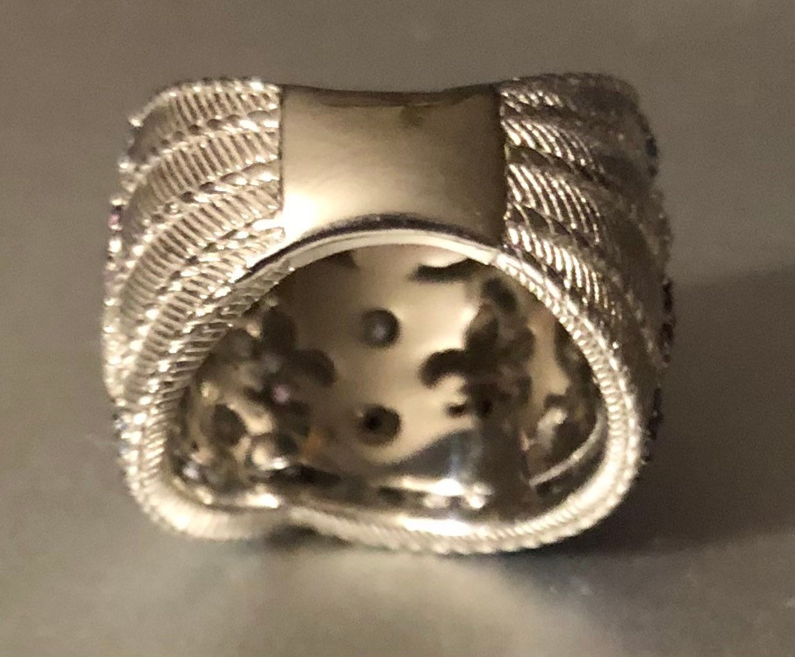 Vintage Judith Ripka Ring Wide Woven Multi Band Size 6 Purple - Etsy