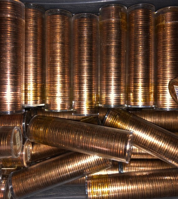 66 Rolls 1960s Copper Pennies 1962 1963 1964 1967 in Hard | Etsy
