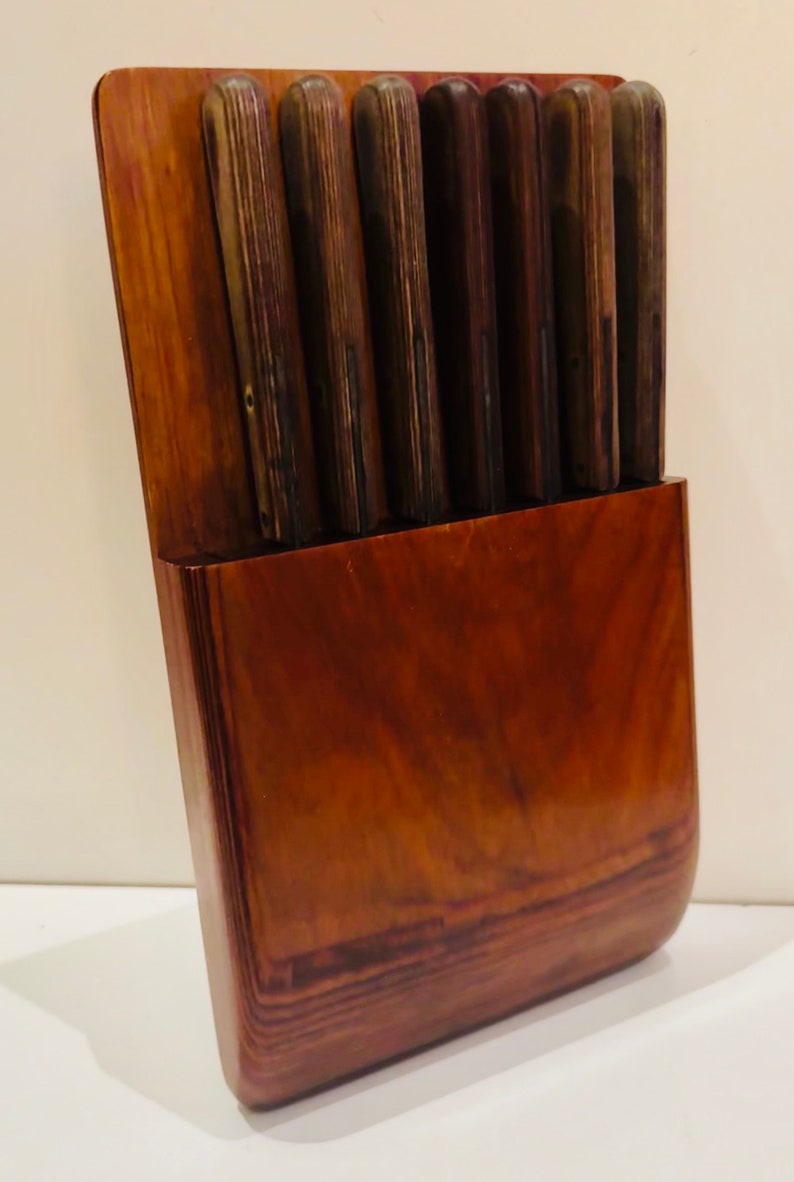 Vintage Mid Century Robeson Shur Edge Knife Set in MCM Modernist ...