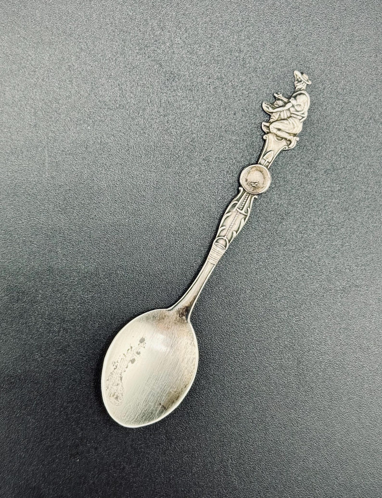 Miniature Vintage Sterling Silver Alaska Spoon Gold Miner Panning for ...