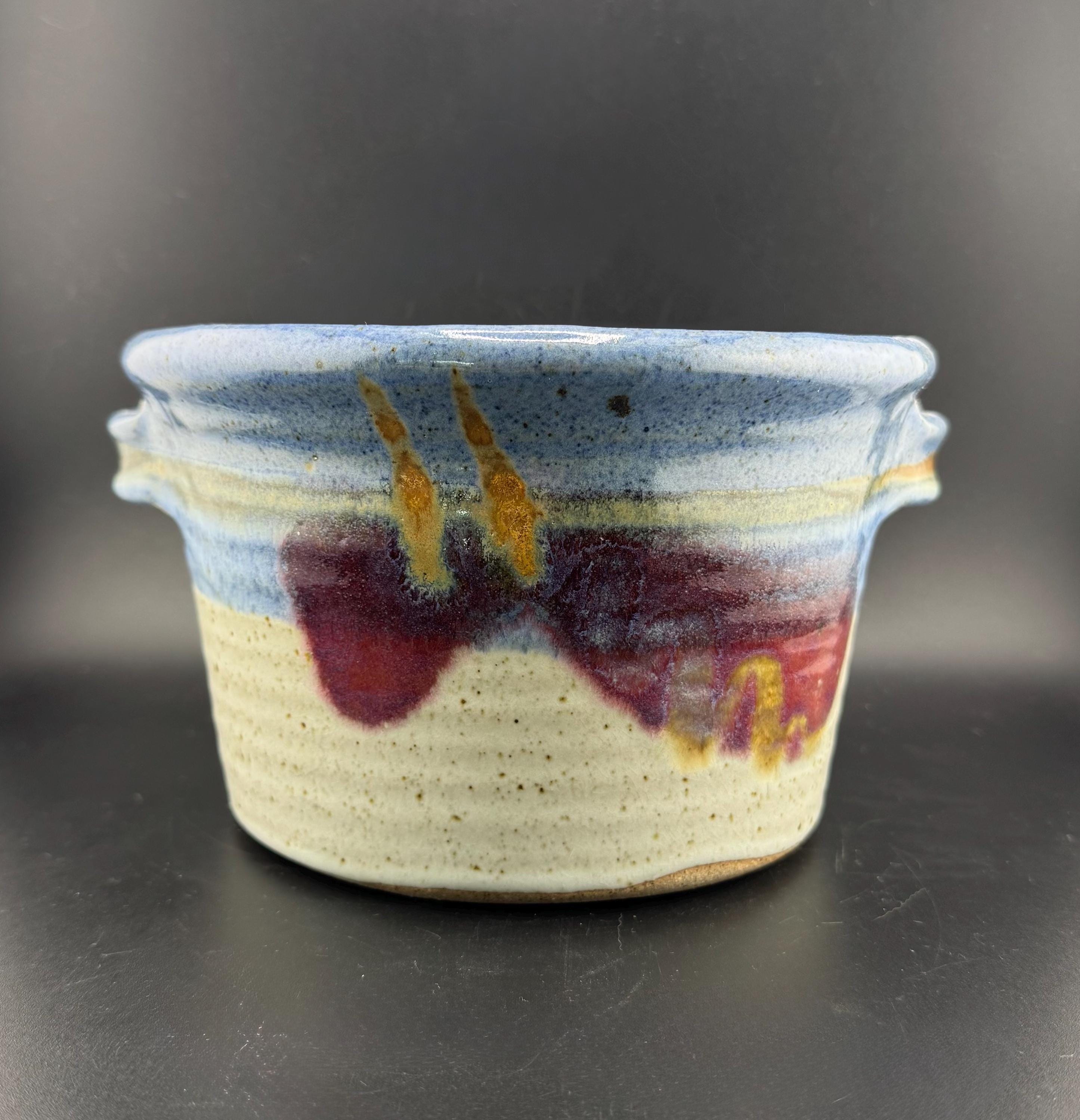 Vintage Tom Chamberlain Studio Pottery Bread Baker Serving Bowl With ...