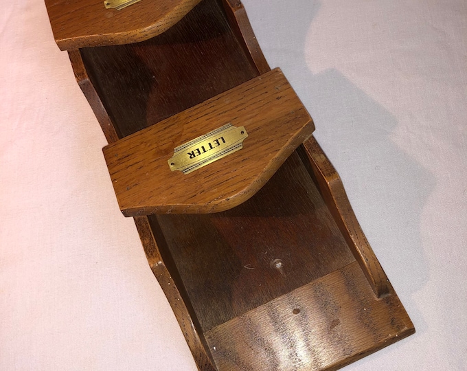 1970s Midcentury Wooden Letter Bill Rack Retro Letter Wooden Kitchen ...