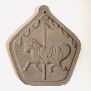 4 Vintage Hartstone Shortbread Molds Angel Carousel Horse Smithsonian ...