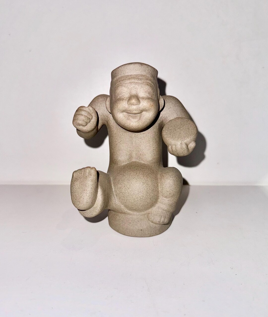 Vintage Ceramic Chinese Drummer Musician Figurine Smiling Male W Drum ...