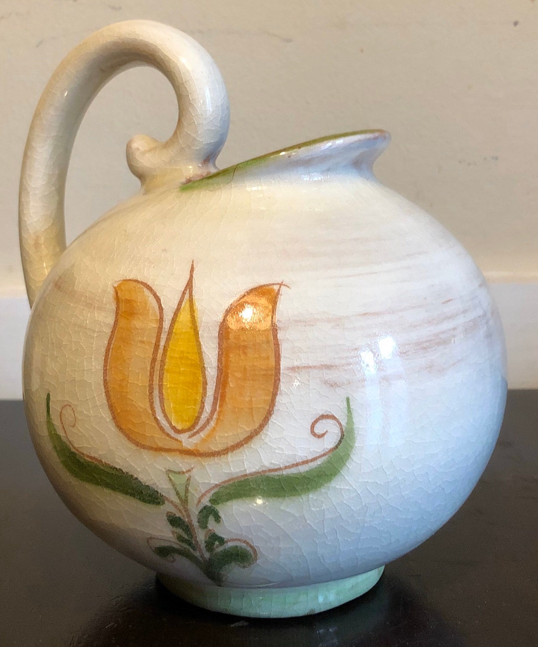 Stangl Ball Pitcher Vtg Pennsylvania Redware Ball Jug Miniature Water ...