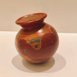 Miniature Red Clay Pots Sgraffito Vessel Nicaraguan Mayan Precolumbian ...