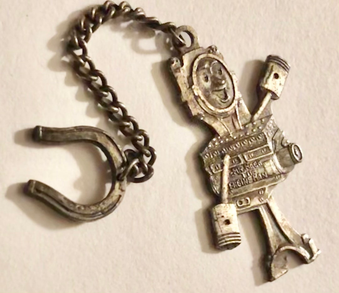 Rare Antique Mackboring & Parts Company Mr Mack the Engineman Charm ...