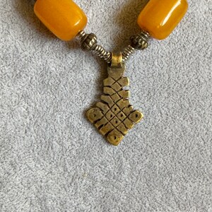 Vintage African Coptic Cross Pendant Necklace Eritrea Ethiopia Africa ...