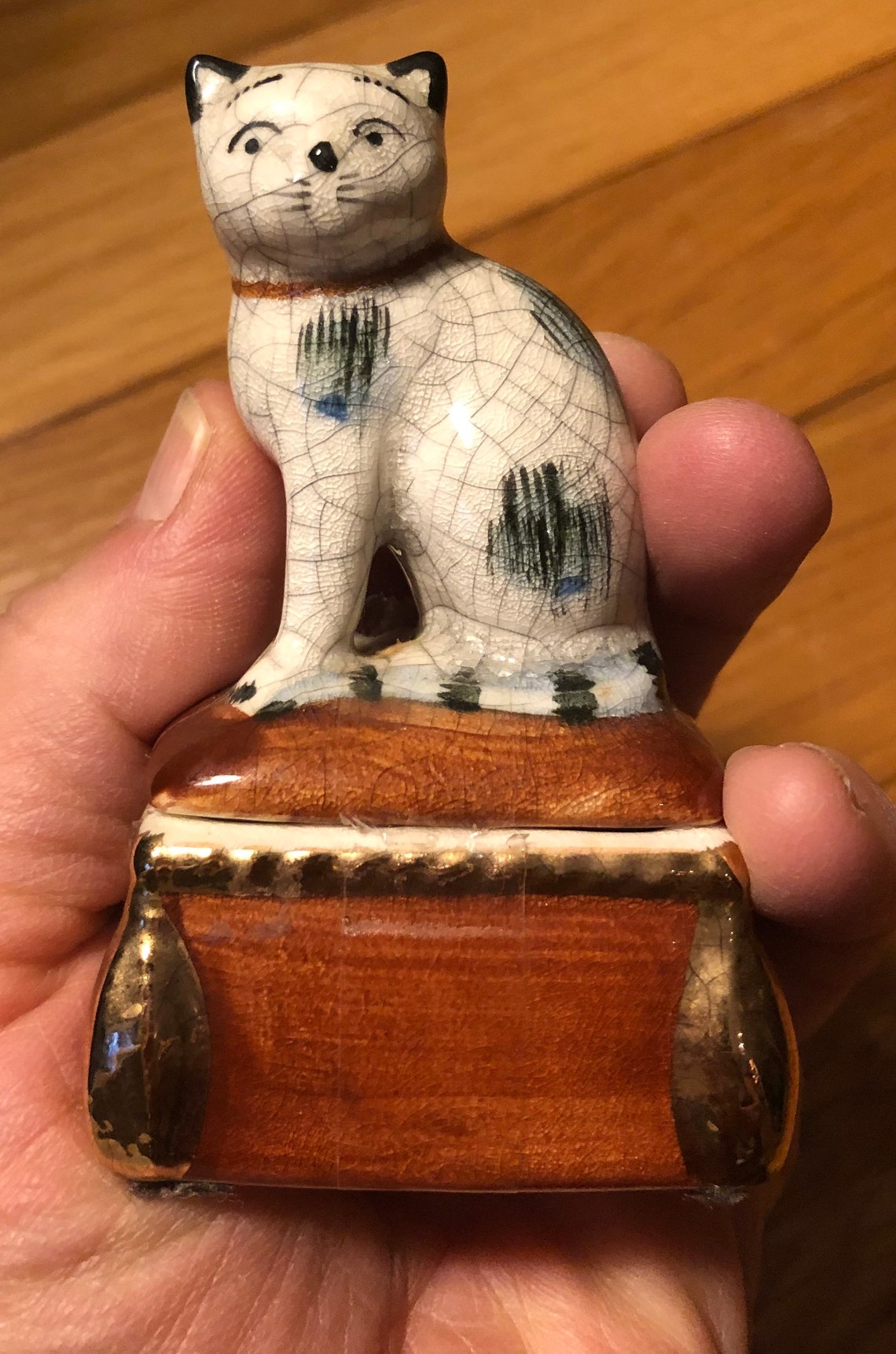 1981 Miniature Fitz and Floyd Cat Trinket Box Made in Japan - Etsy