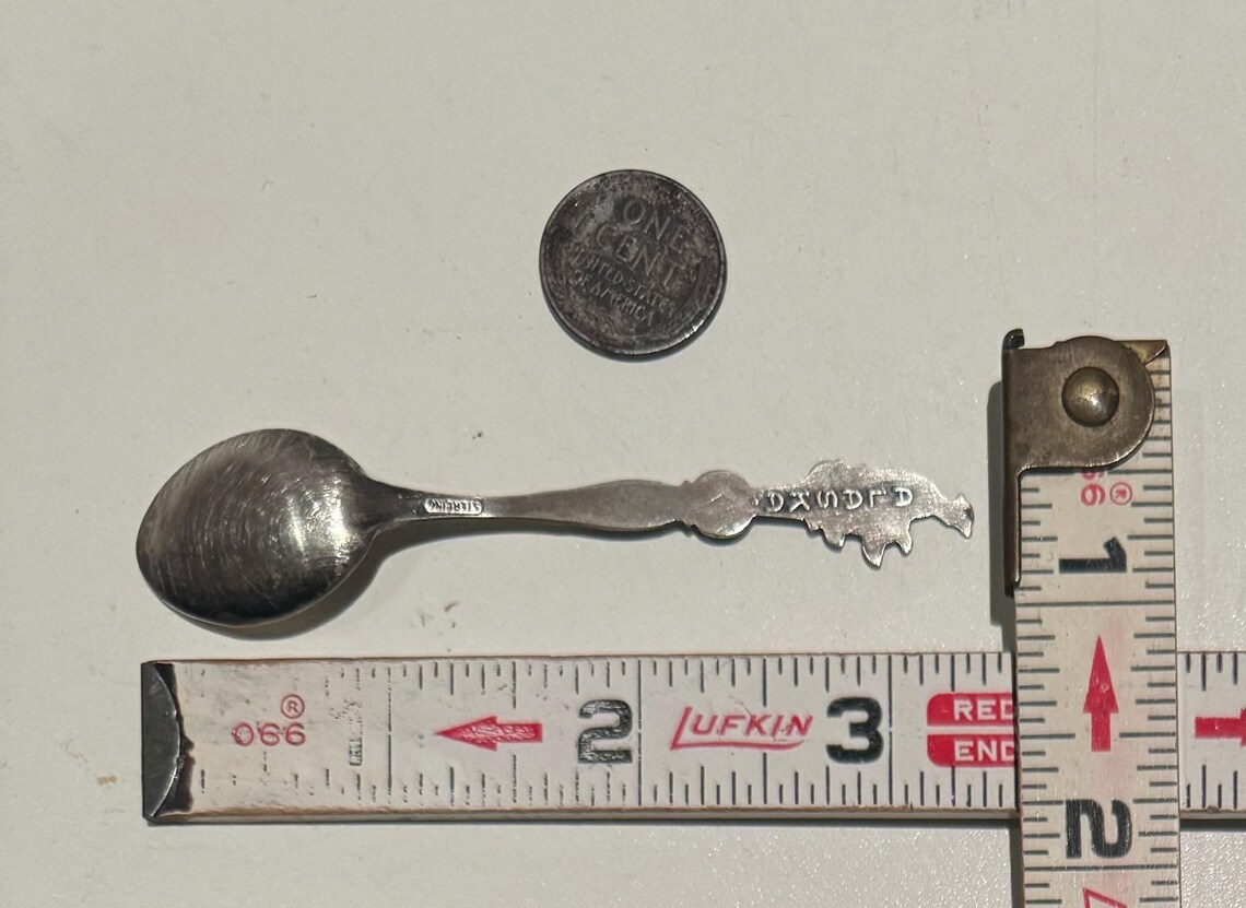 Miniature Vintage Sterling Silver Alaska Spoon Gold Miner Panning for ...